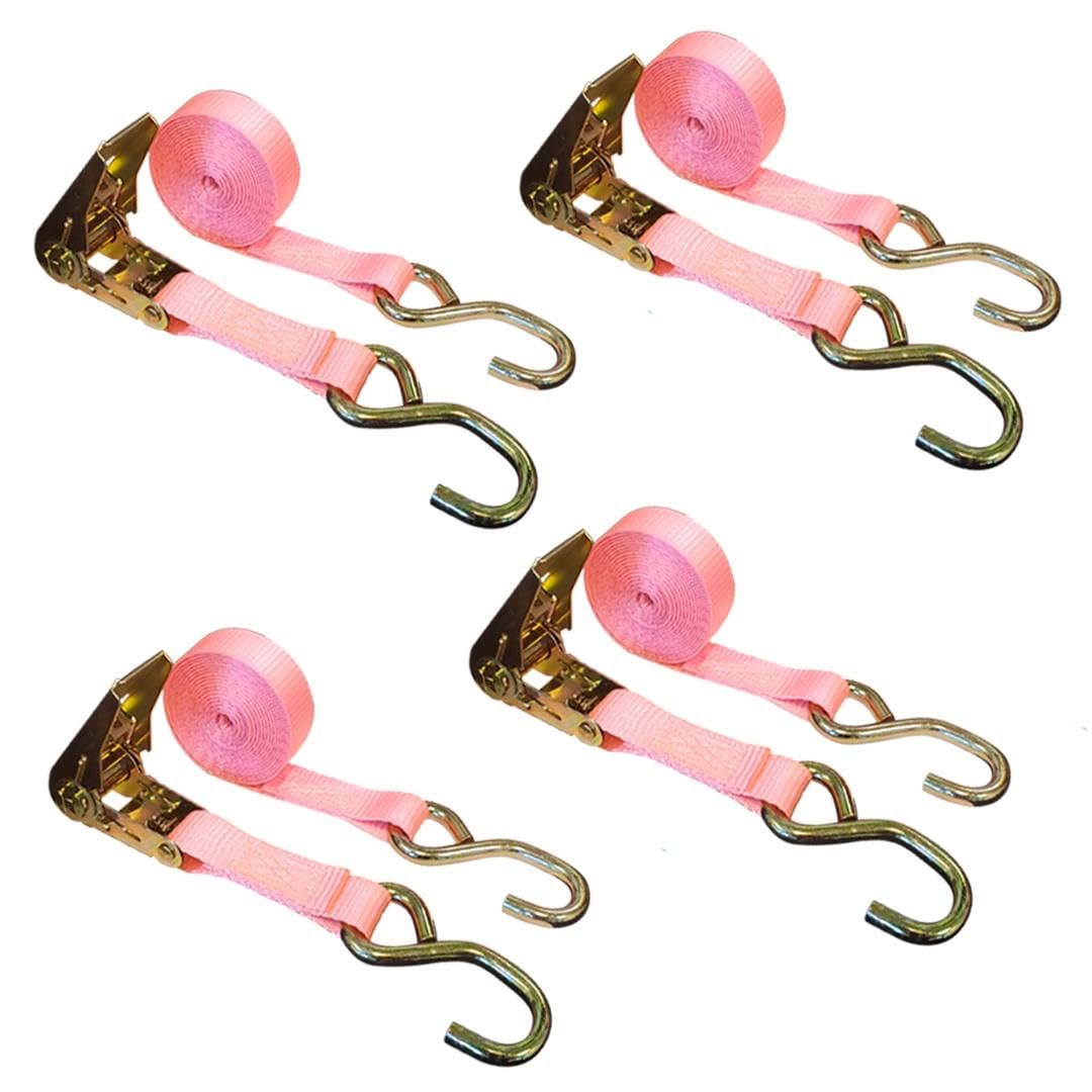 Amazon.com: Mega Cargo Control S Hook Ratchet Straps, 1" x 15' Heavy ...