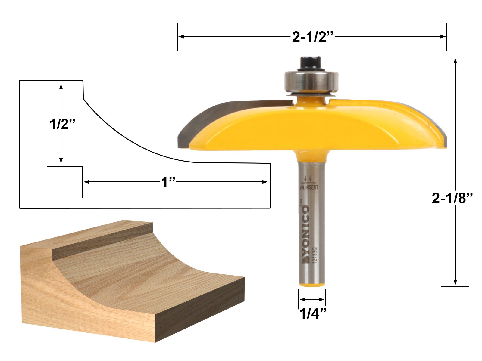 Snapklik.com : YONICO Raised Panel Cabinet Door Router Bits 2-1/2-Inch ...