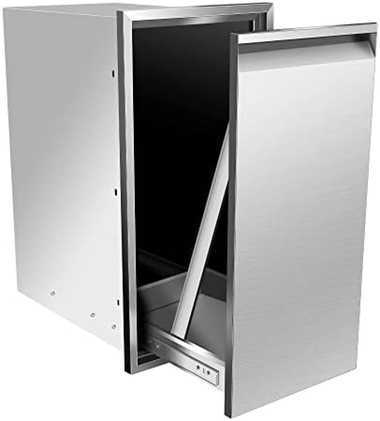 Amazon.com: Built-in Single Trash Drawer Pull-Out Tray Outdoor Kitchen ...