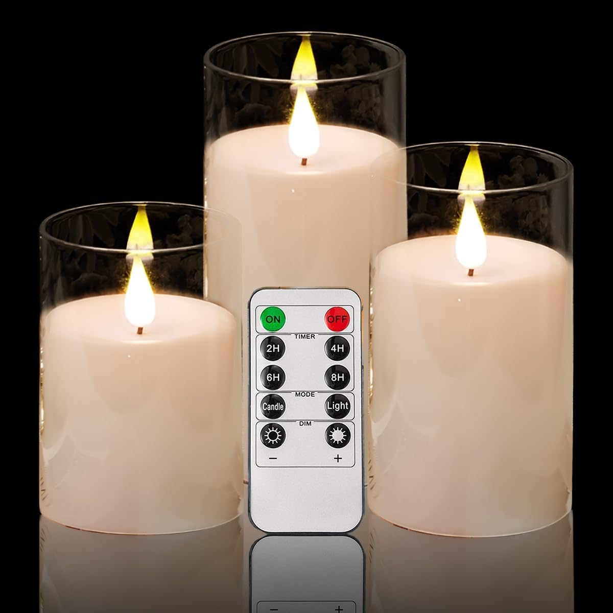 Amazon.com: NICEME Flickering Flameless Candles with Remote Control and ...