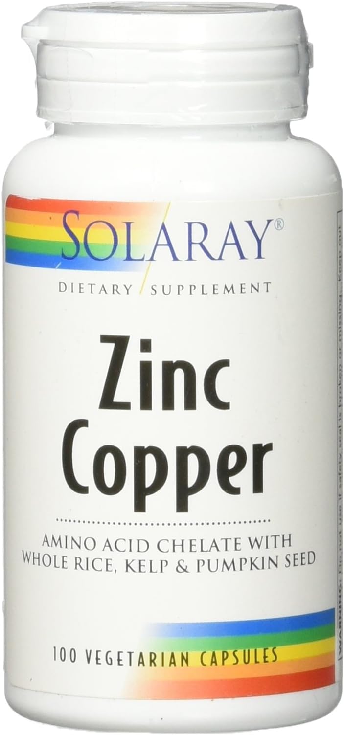 Amazon.com: Solaray Zinc + Copper Amino Acid Chelate VCapsules, 100 ...