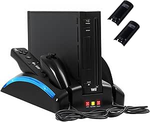 Amazon.com: ohhnac Wii Console Game Organizer Station,Wii Remote ...