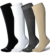 Amazon.com: LEVSOX Plus Size Compression Socks for Women&Men Wide Calf ...