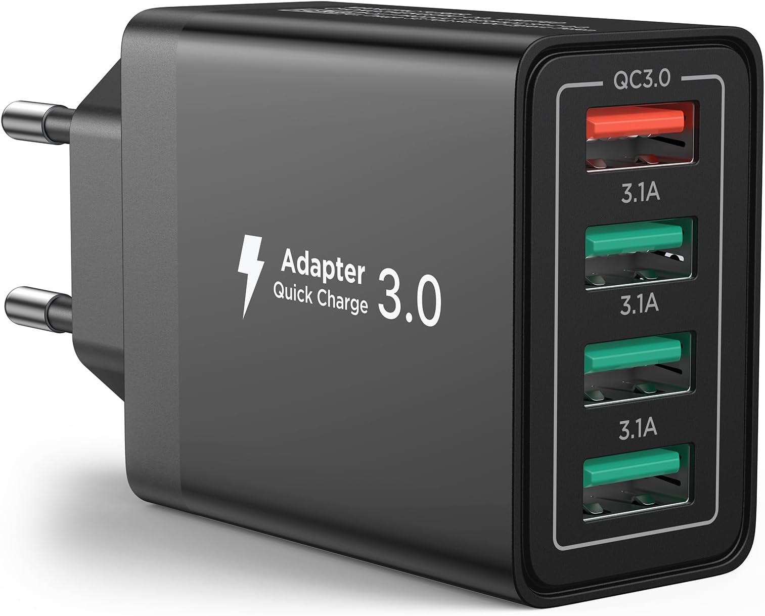 USB Ladegerät 2er-Pack, 6-Ports Ladeadapter 33W USB Ladestecker mit QC ...