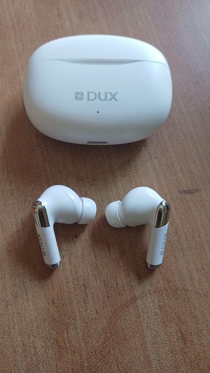 Dux Buds TWS Earbuds, Quad Mic with Active Noise Cancellation, 10mm ...