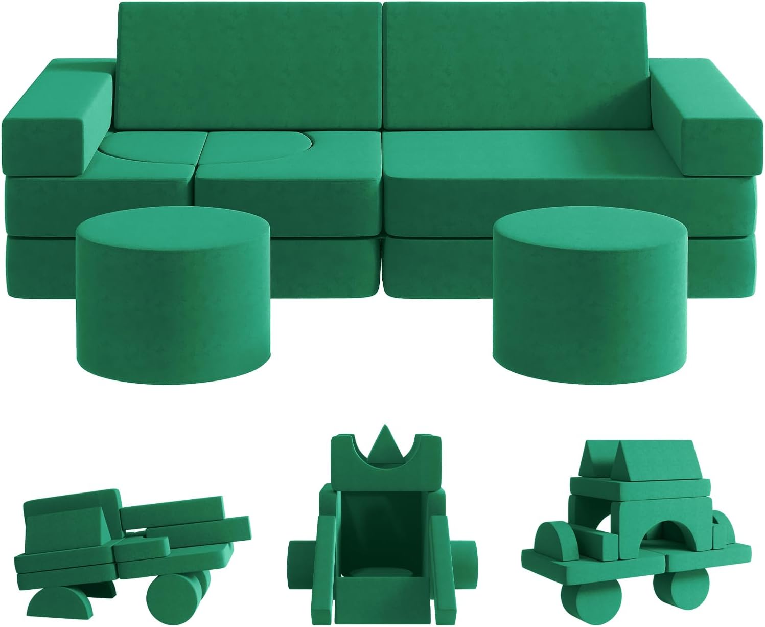 Amazon.com: Betterhood Modular Kids Play Couch, Child Sectional Sofa ...