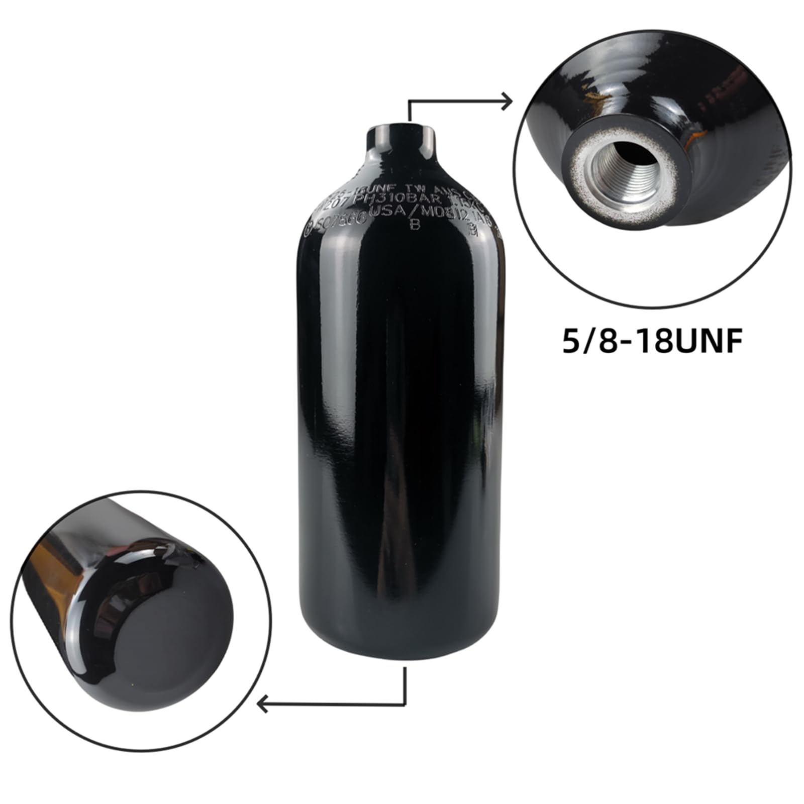 For Adults Hpa Tank Pautaca 13ci Aluminum Paintball Tank 3000psi PCP ...