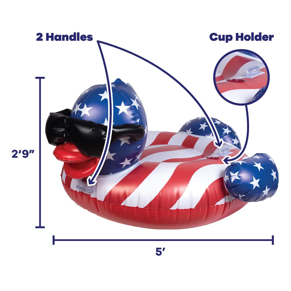GAME 51418-BB Derby Duck Stars & Stripes, Large, Holds Up to 250 Pounds ...