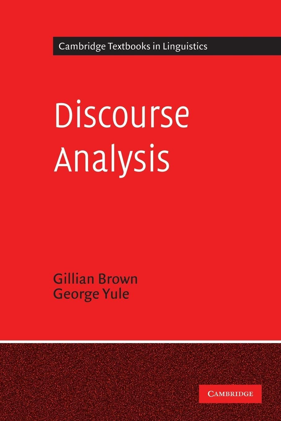 Amazon | Discourse Analysis (Cambridge Textbooks in Linguistics) | Brown, Gillian | Words & Language