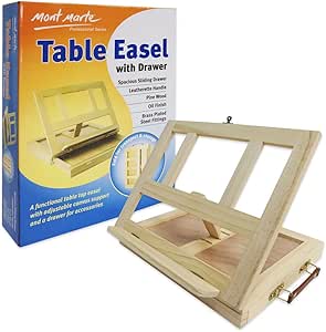 Amazon.com: Mont Marte Table Easel w/Drawer - Pine : Office Products