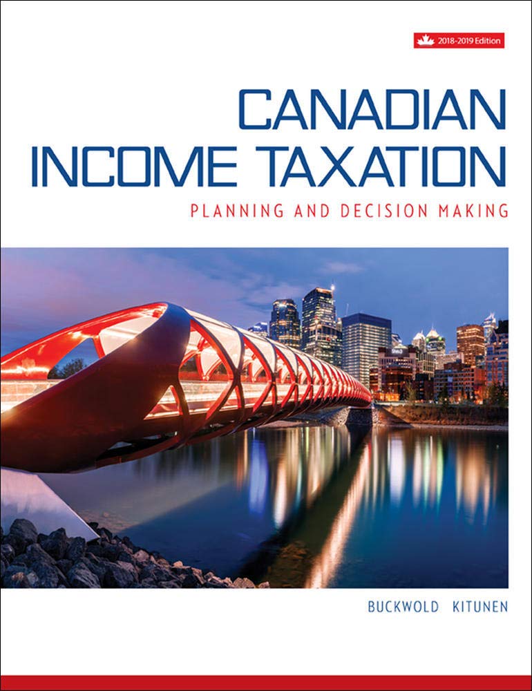 Canadian Income Taxation 2018 2019 Buckwold William Kitunen Joan canadian-income-taxation-2018-2019-buckwold-william-kitunen-joan