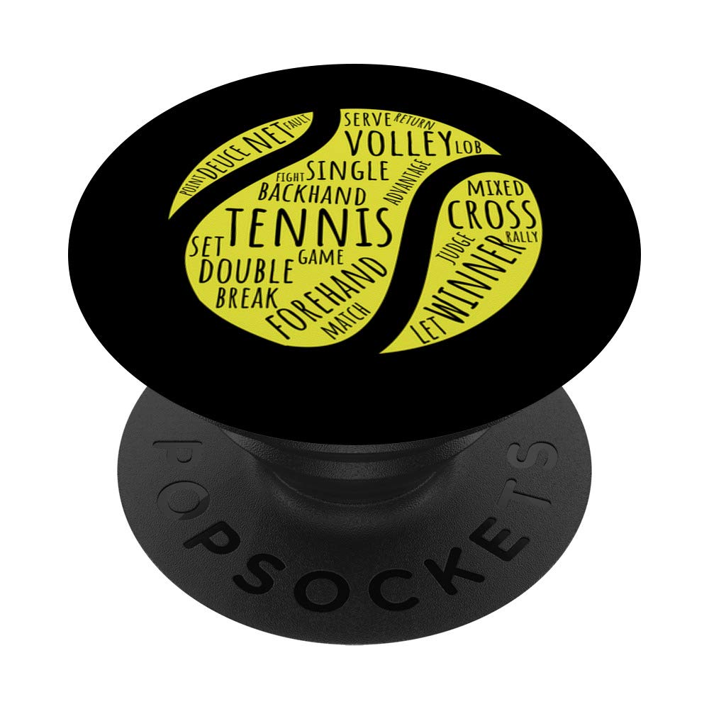 Amazon.com: Tennis Words Tennis Player Coach Fan PopSockets Swappable ...