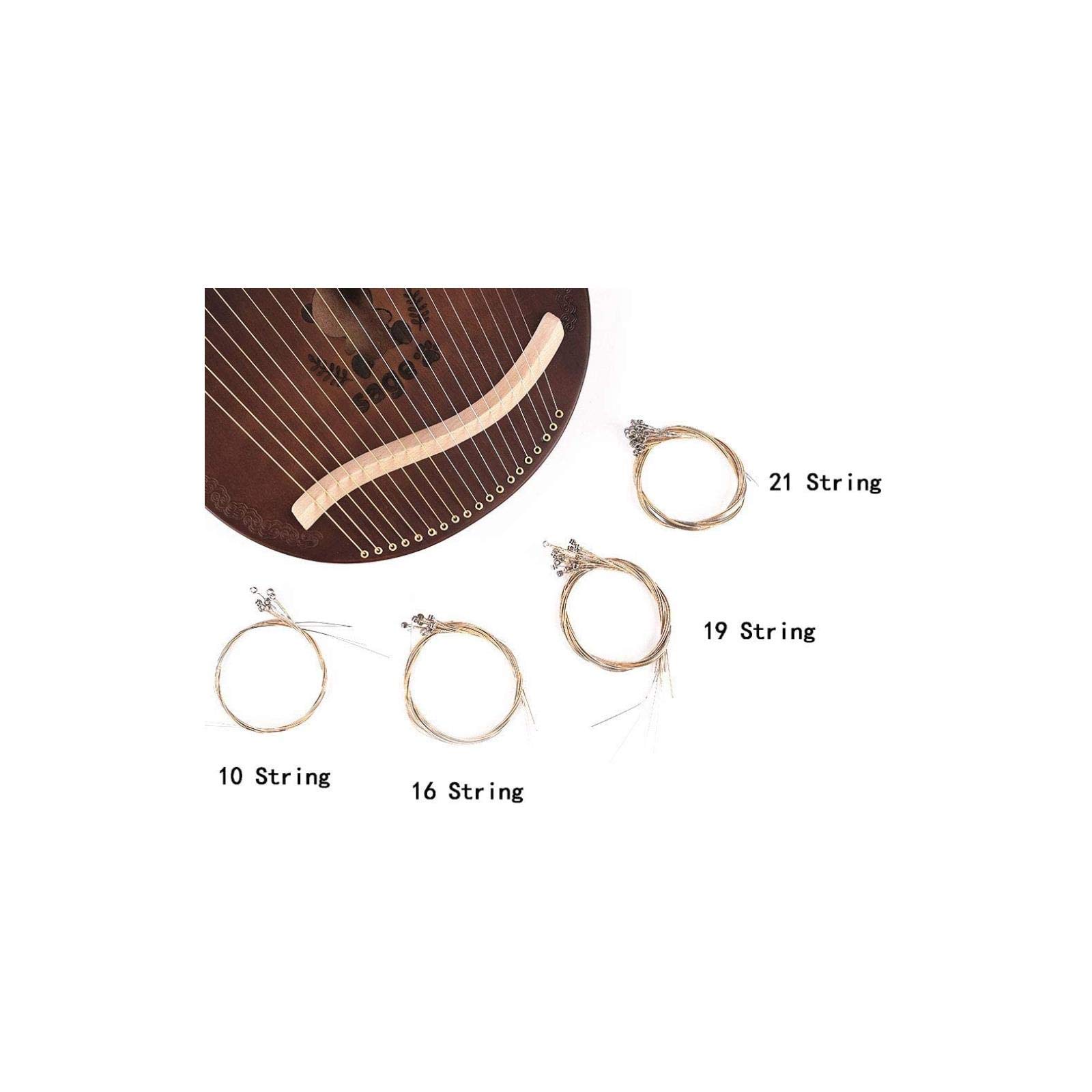 Snapklik.com : Sets Of 19 Lyre Harp Strings Replacement Metal String ...