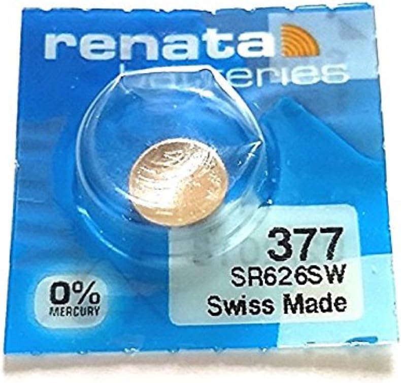 Renata Lot de 2 piles rondes 377 SR626SW 1,55 V Fabrication suisse ...