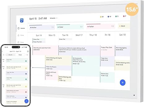Digital Calendar 15.6inch Smart calendar & Full HD Chore Chart ...