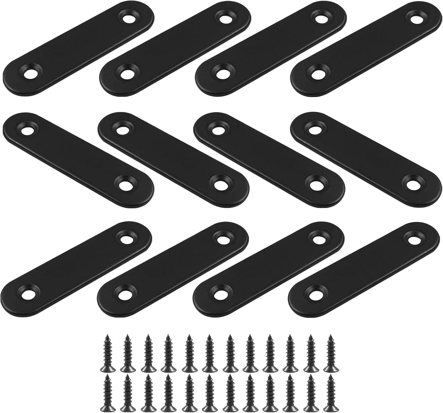 Amazon.com: Hordion 12Pcs 2 Inch Straight Bracket Stainless Steel Brace ...