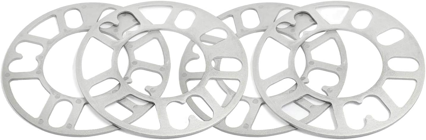 4 x 5mm Aluminum Alloy Wheel Spacers Shims Spacer Universal 4/5 Stud Fit : Amazon.co.uk: Automotive
