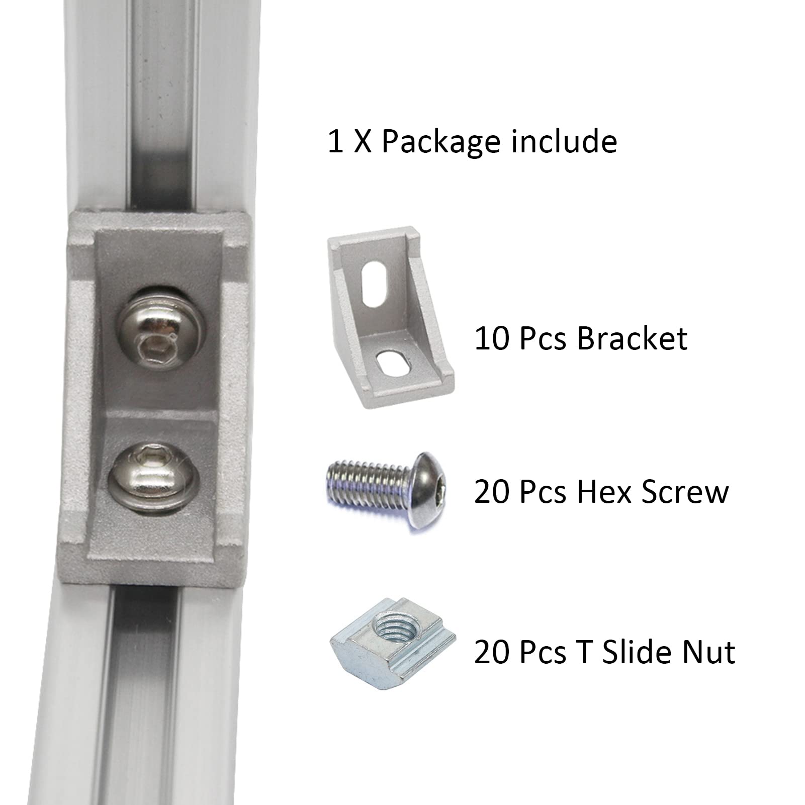 Snapklik.com : 1" X 1" 1010 Series Aluminum Extrusion Profiles Fastener ...