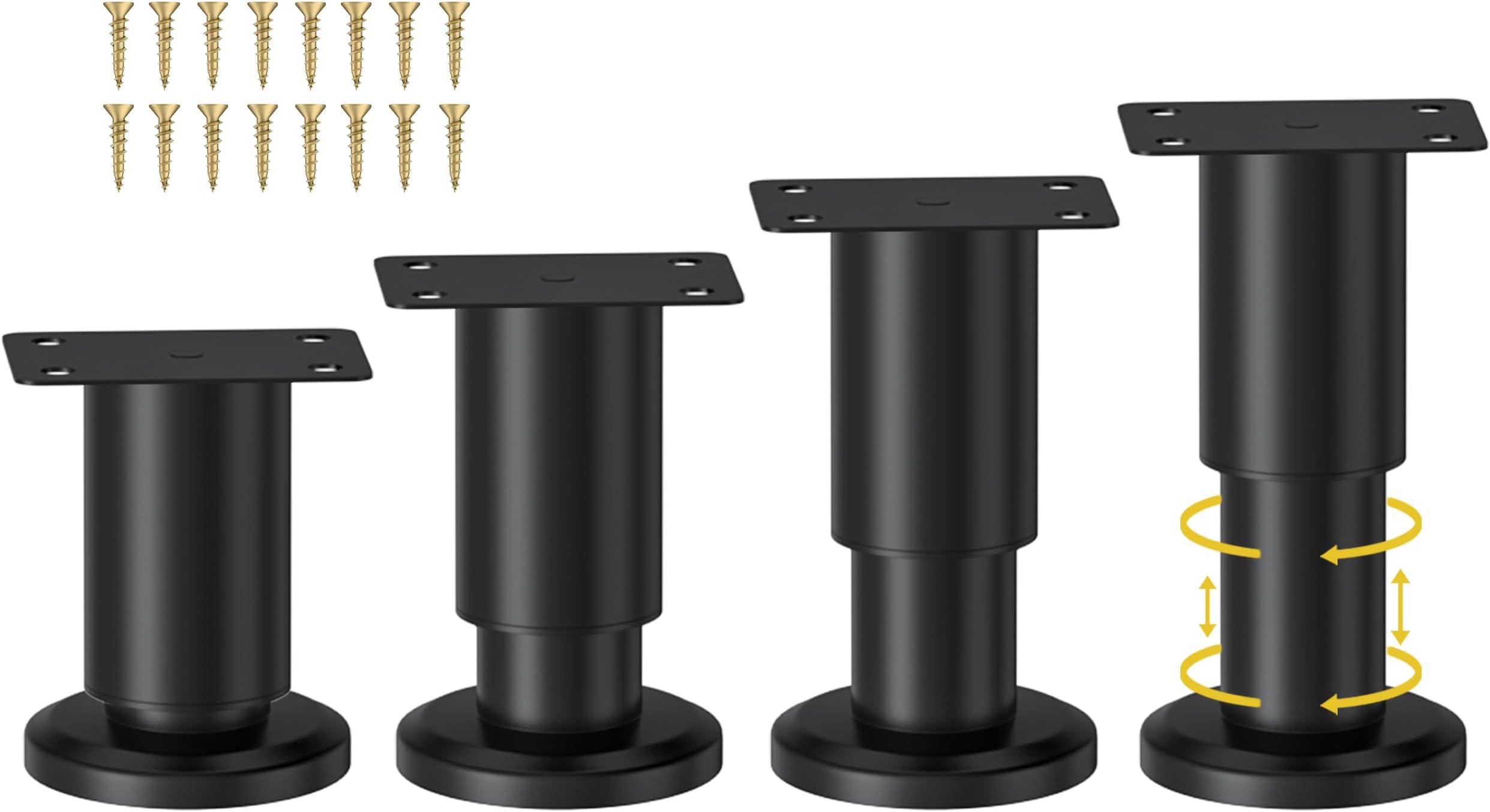 Amazon.com: Adjustable Furniture Leveling Feet | Heavy-Duty Cabinet ...