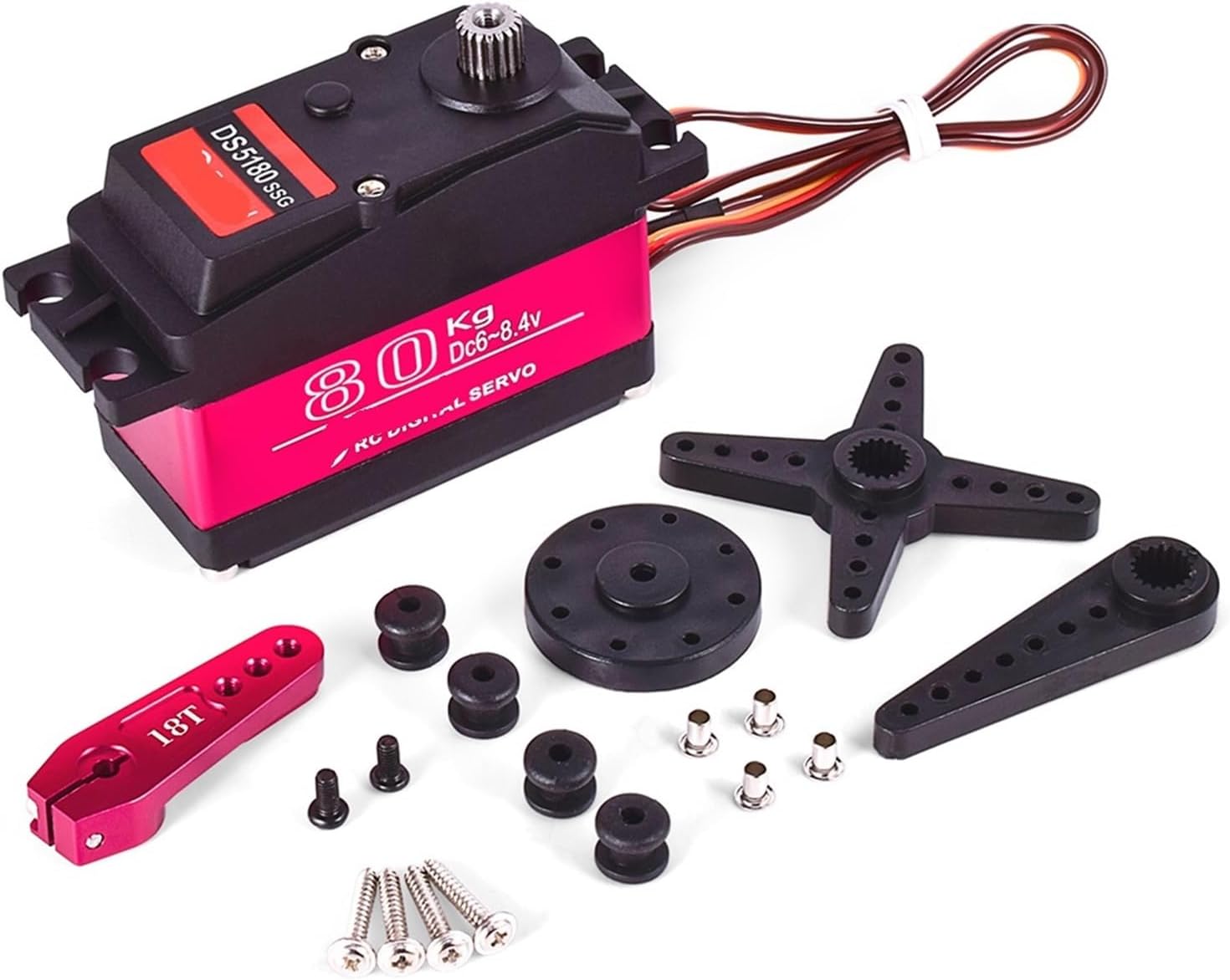 Amazon.com: Servo RC 1/5 Servo Waterproof High Torque Servo 60Kg 80Kg ...