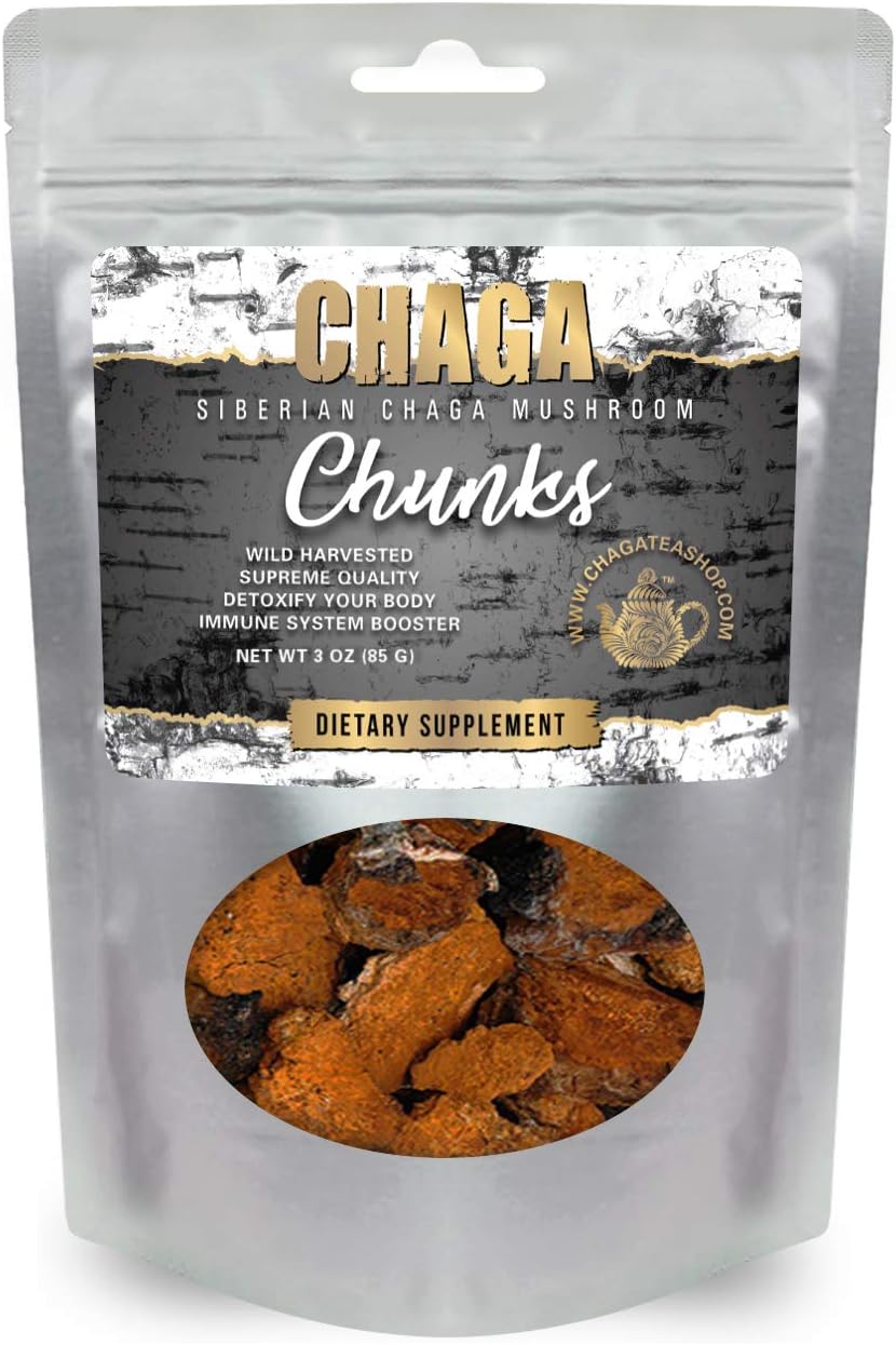 Amazon.com: Siberian Chaga Mushroom Chunks Wild Harvested 3 Oz. (85g ...