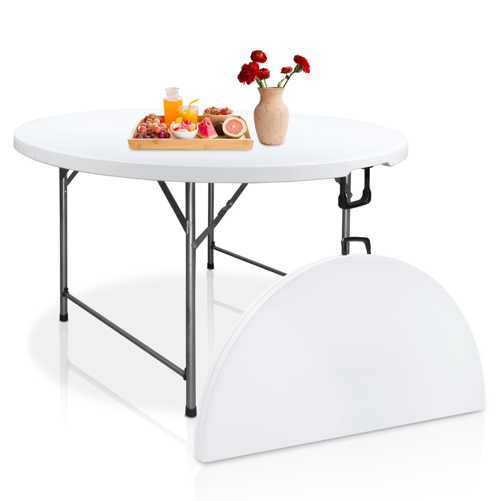 Amazon.com: AJP Distributors 6 Foot Portable Round Folding Card Table ...