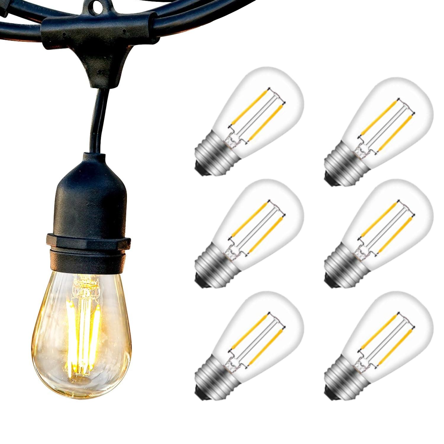 Snapklik.com : S14 Replacement LED Bulb, E26 Base,for Holiday And Party ...