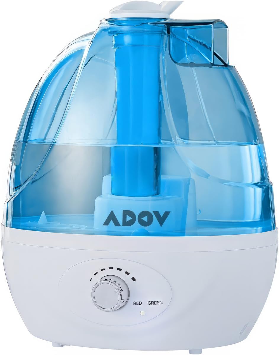 ADOV Humidifier, 2.5L Cool Mist Humidifier for Bedroom Home Baby Room ...