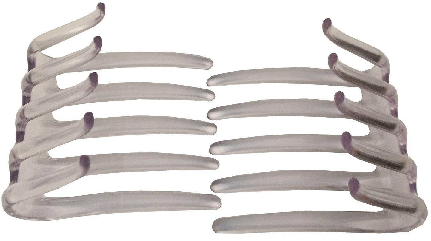 Amazon.com : Parcelona French Crab Interlocking Medium Celluloid Clear ...