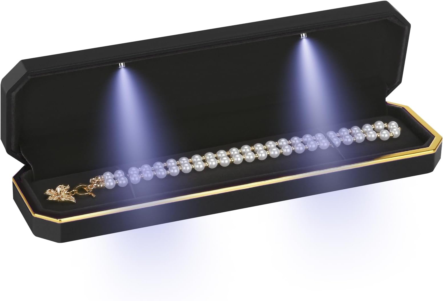 Amazon.com: Cosmos Blue Color Velvet Bracelet Chain Gift Box Jewelry ...