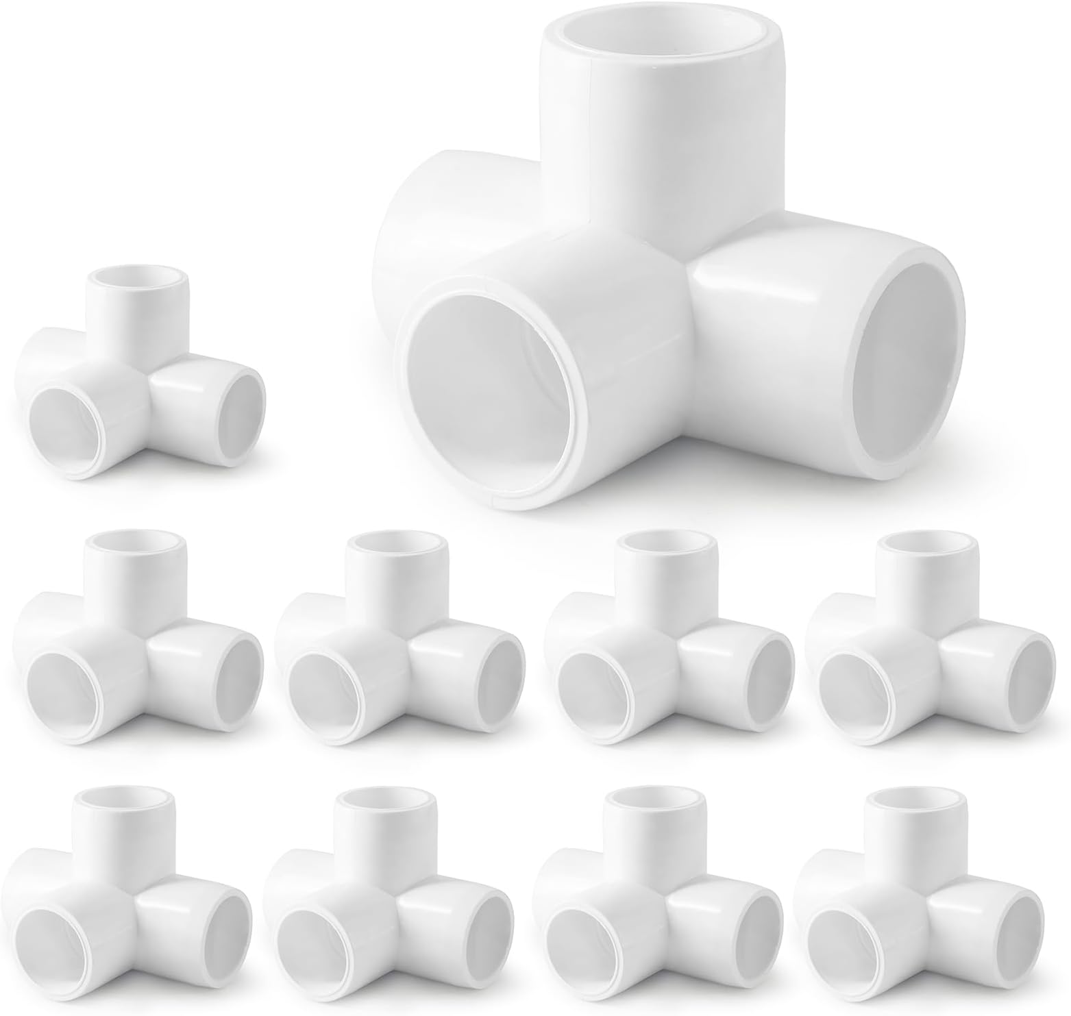 Zernmiarder 4 Way PVC Pipe Fittings 1/2 Inch, PVC Elbow Corner Side ...