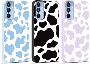 Amazon.com: RUMDEY 3 Pack Cute Cow Print Phone Case for Samsung Galaxy A15 5G 6.5", Aesthetic ...