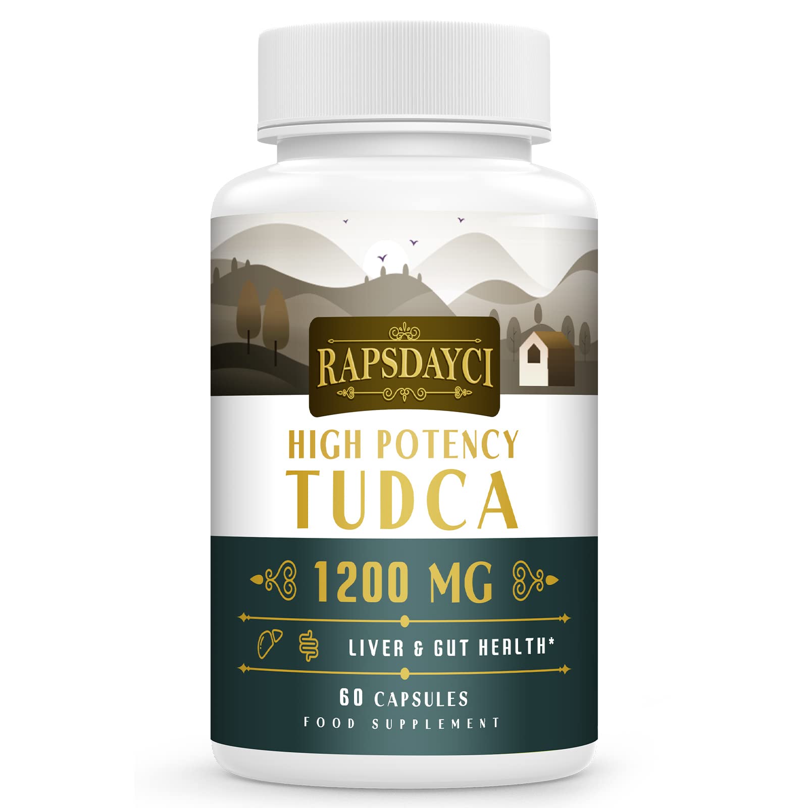 Ultra Strength TUDCA (1200mg Per Serving), 60 Capsules ...