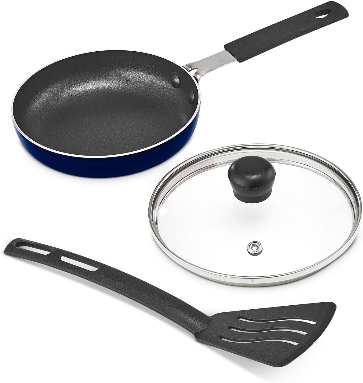 Amazon.com: BELLA Mini Egg Pan and 1.5qt Saucepan Collection in Navy ...