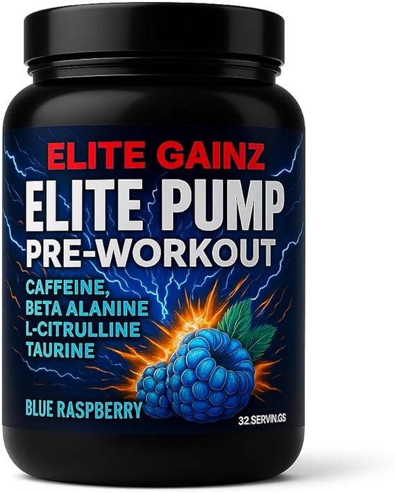 Elite Pump Pre-Workout Powder – High-Stim Energy + Extreme Muscle Pump ...