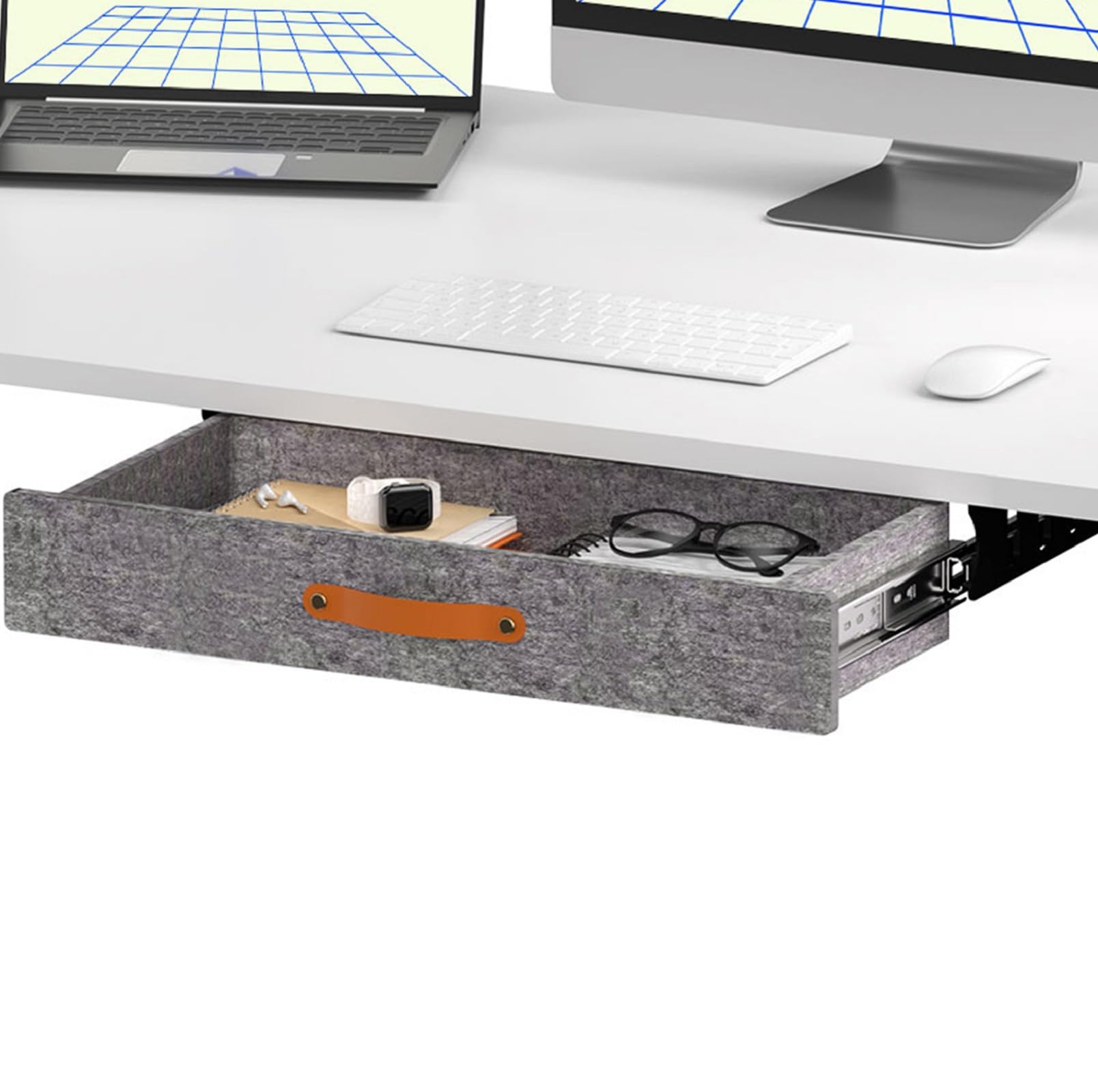 Snapklik.com : Under Desk Drawer Wide Pull-Out Drawer For Under Desk ...