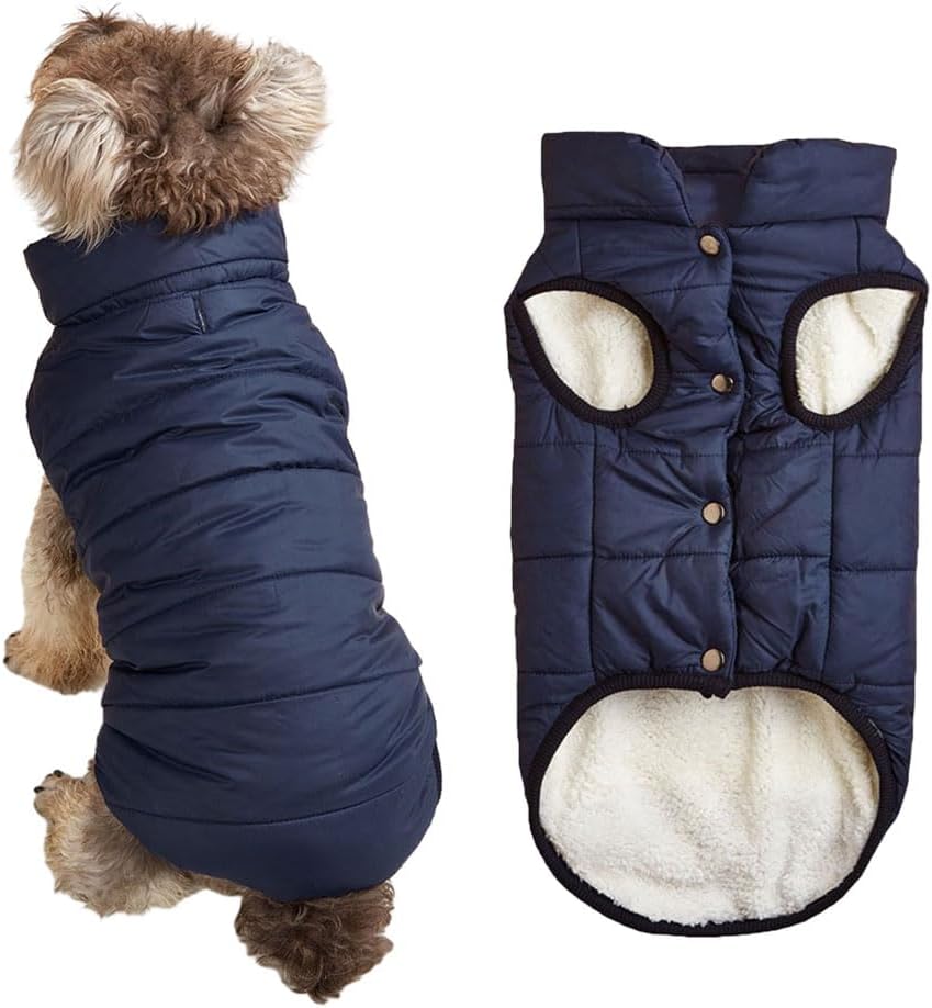 FANSU Dog Coats Waterproof, Winter Warm Dog Jacket Vest Pet Clothes for ...