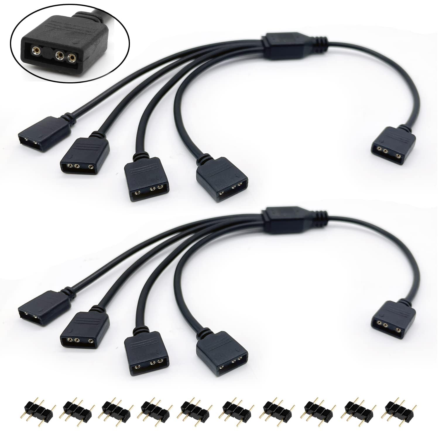 Argb Splitter Cable 5v 3 Pin Addressable Rgb 1 To | Desertcart INDIA