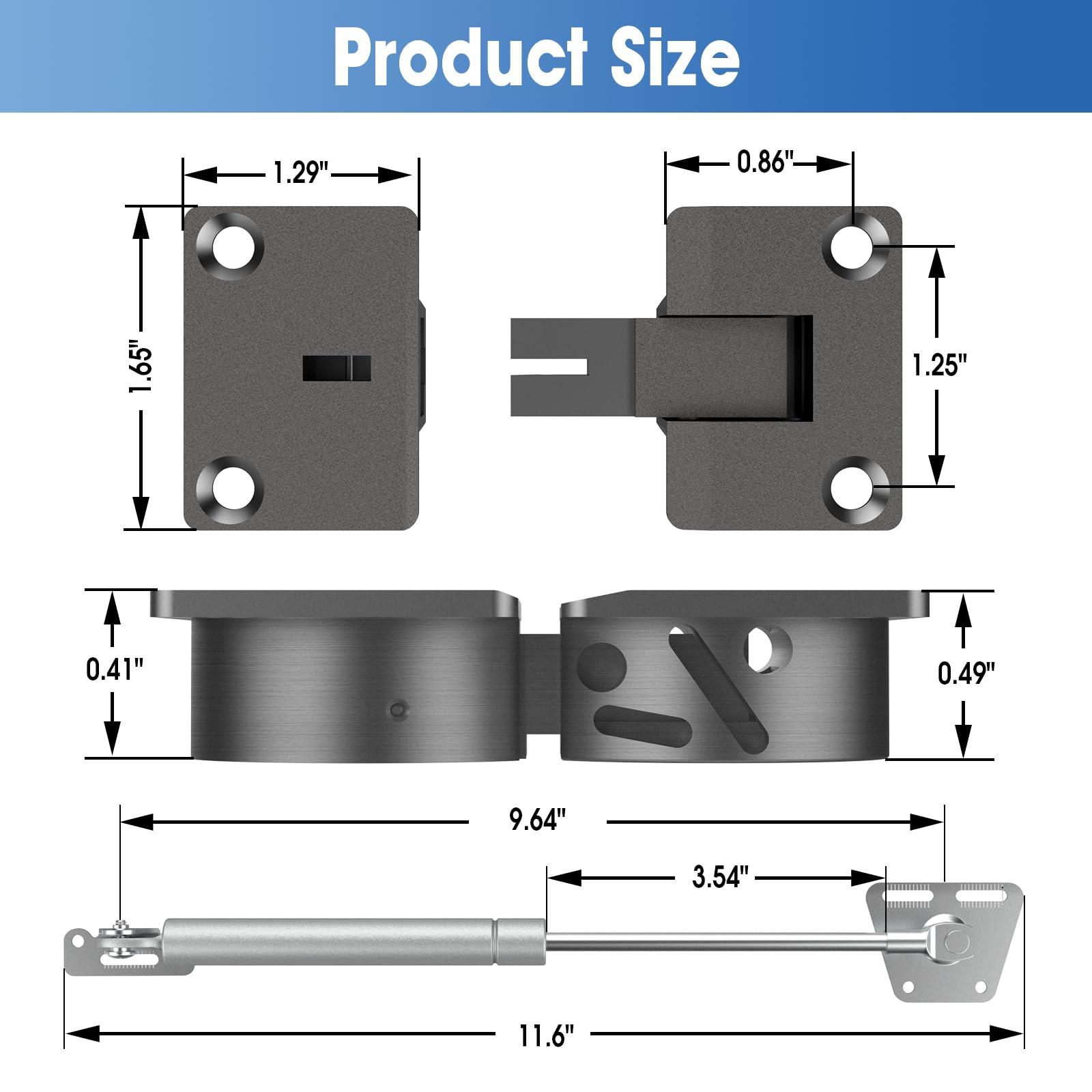 Snapklik.com : Pisman Drop Down Gas Struts,Gas Spring Hinge Kit