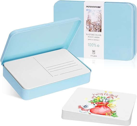 Amazon.com: Watercolor Postcards, 24 Sheets 4x6 Inches Blank Watercolor ...