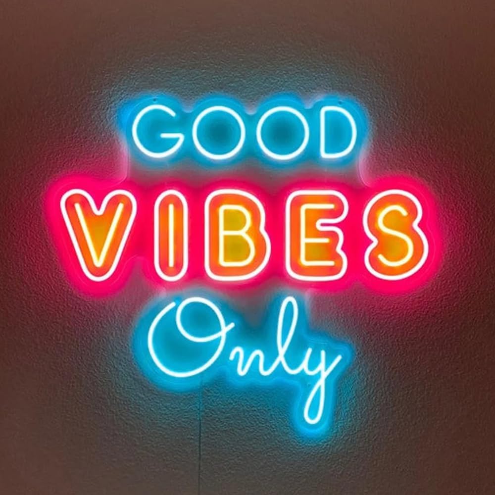 Good Vibes Only Neon Sign Light Wall Art Gifts,Neon Sign Wall Art,Neon ...