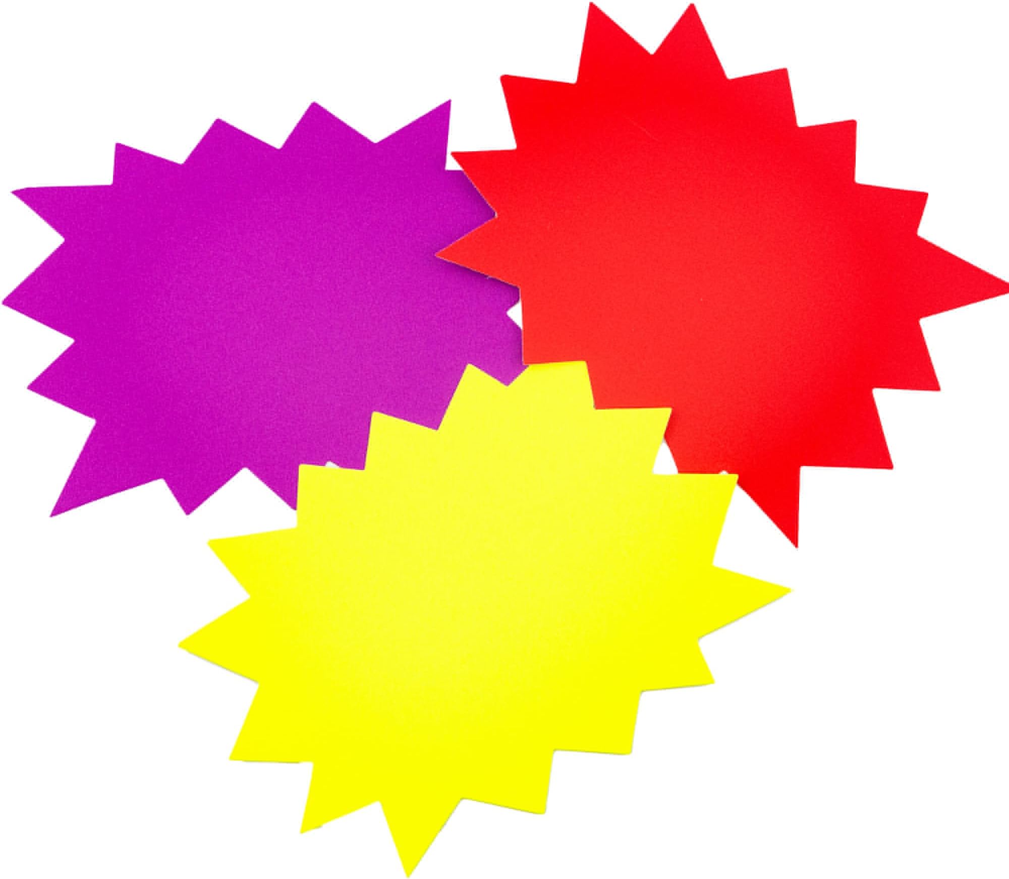 Amazon.com : 30 PCS Star Burst Signs Paper, 4.7 x 6.3 inches Starburst ...