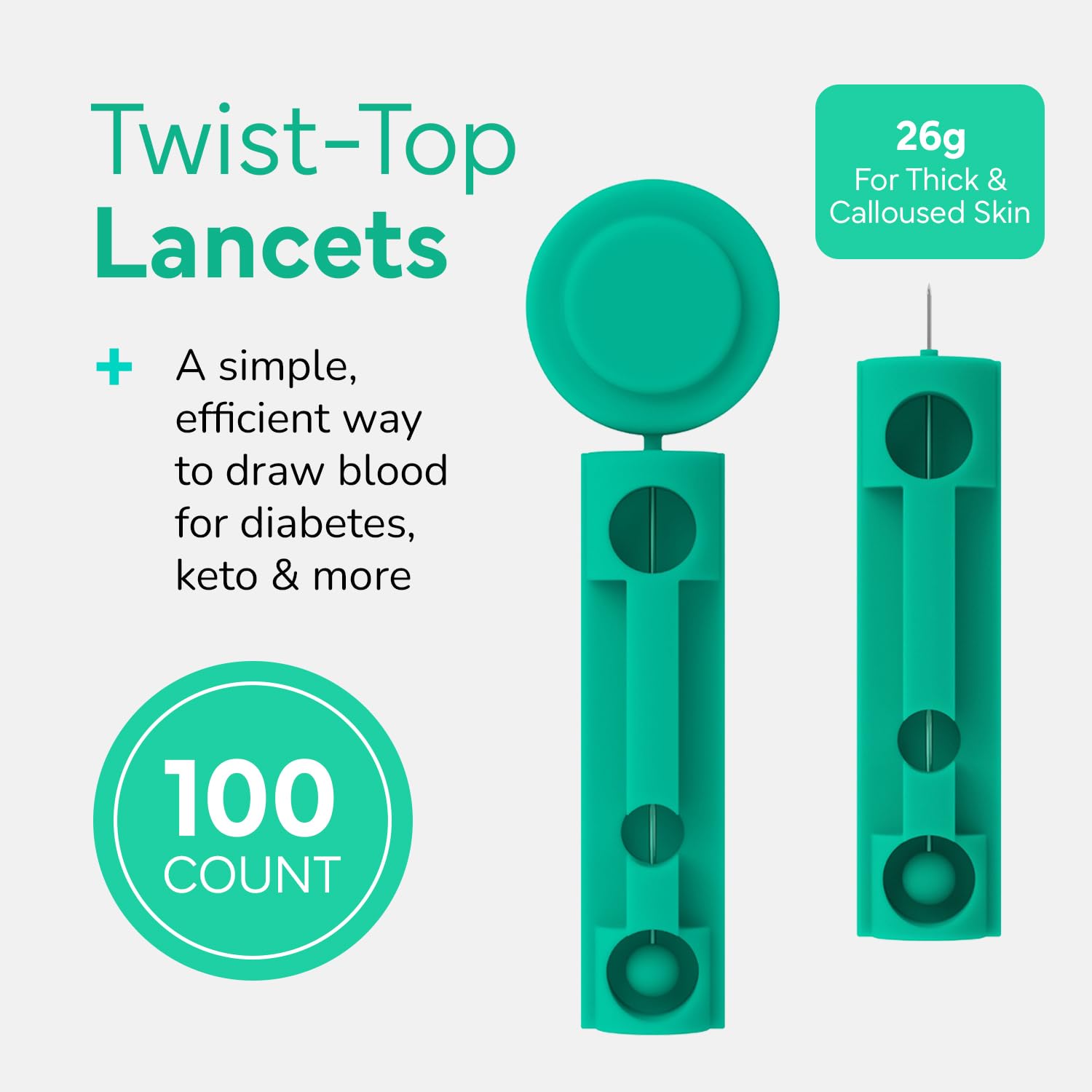 Snapklik.com : Twist Top Lancets, Sterile Lancets For Diabetes Testing ...