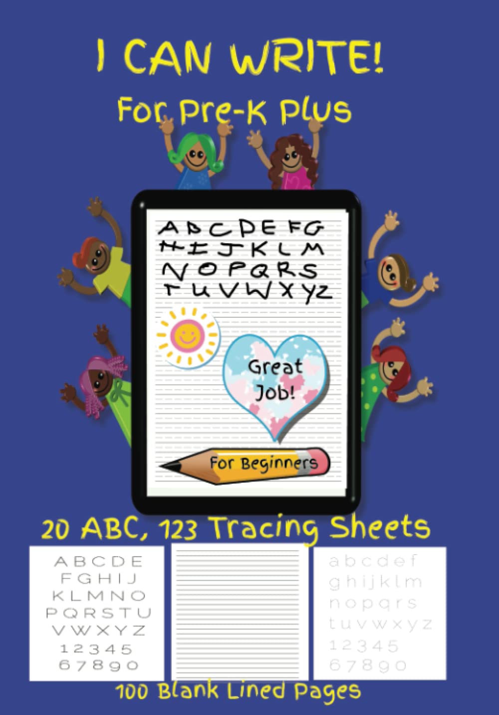 Amazon.com: I Can Write Pre-K Plus Alphabet and Number Practice Sheets ...