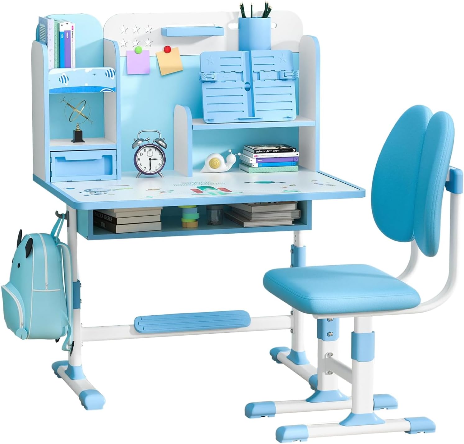 Amazon.com: Frogued Children's Adjustable Study Desk and Chair Set ...