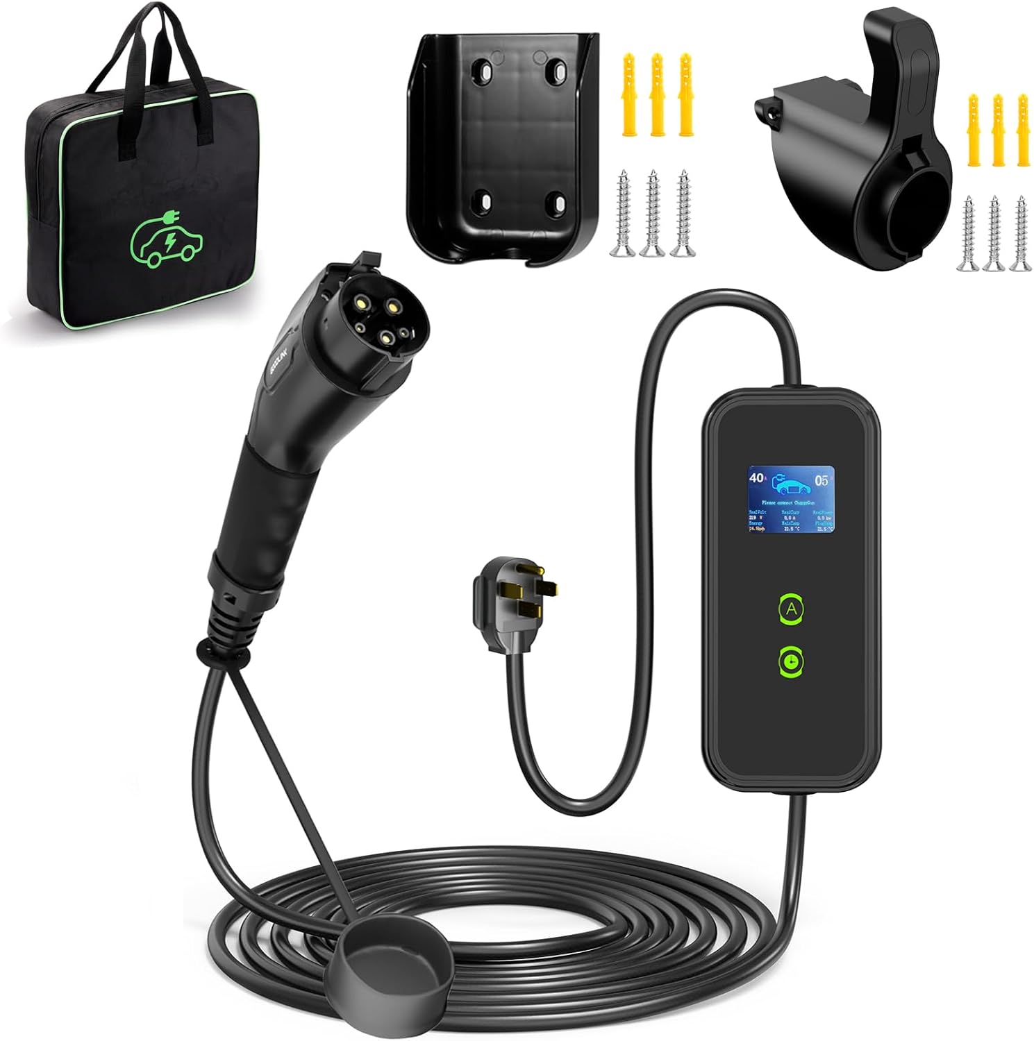 Amazon.com: MICHOR Level 2 EV Charger, 110V-240V, Portable Electric Car ...