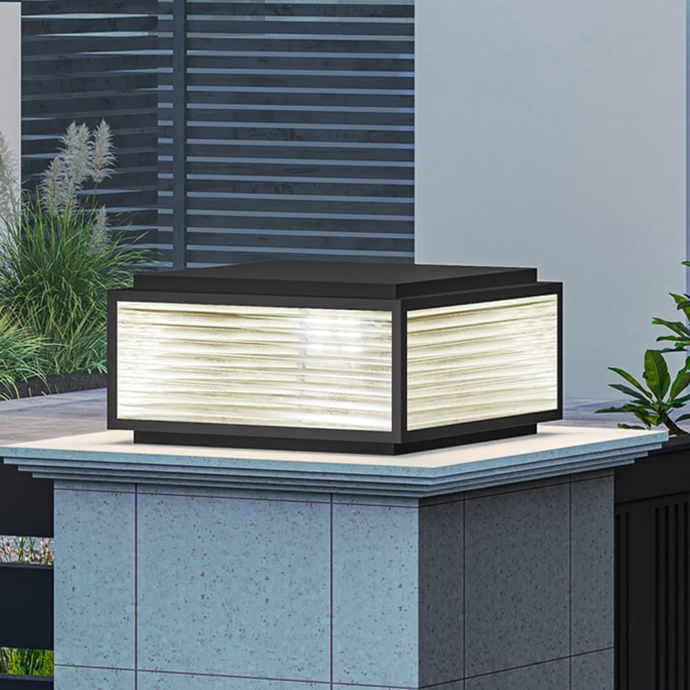 Amazon.com: SLAWA Outdoor Post Caps Lights Cast Aluminum Post Light ...