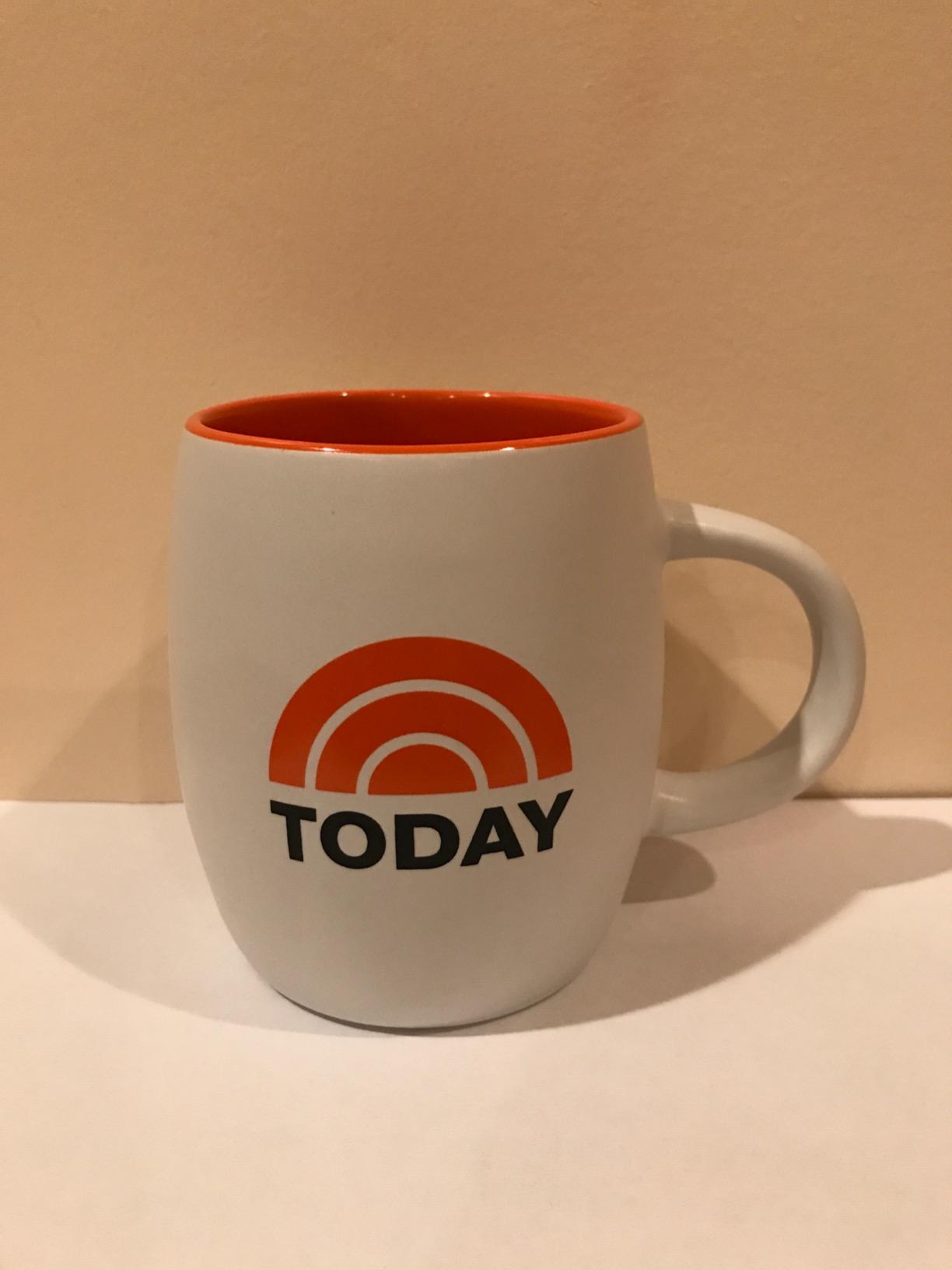 Amazon.com: TODAY Logo Ceramic Mug, White with Orange Interior 15 oz ...
