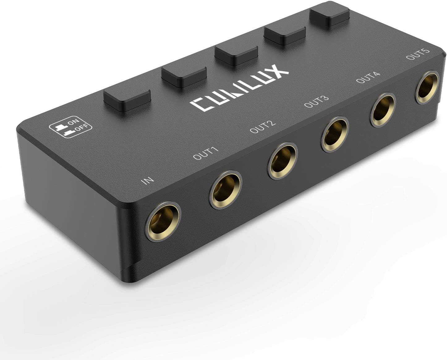 Amazon.com: Cubilux 5-Way 6.35mm Stereo Audio Splitter with Switch ...