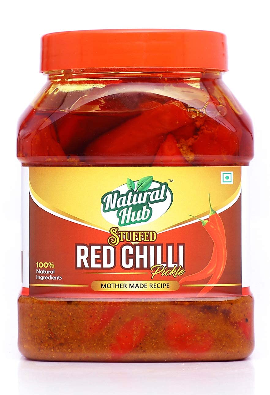 Natural Hub Homemade Red Chilli Pickle Yummy Lal Mirchi Ka | Desertcart ...
